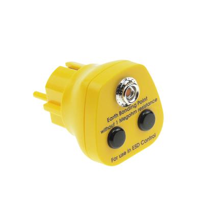 China EU EBP Earth Bonding Plug 1x10mm Stud 2M Connector Yellow ABS 50x50x32mm for sale