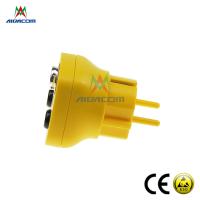 China EU EBP Earth Bonding Plug 1x10mm Stud 2M Connector Yellow ABS 50x50x32mm for sale