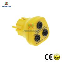 China UK and Euro Antistatic Earth Bonding Point Standard Earthing Plug with 1M Resistor for sale