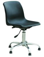 China ESD Antistatic Chair 140mm Pneumatic Rod Ergonomic Swivel PU Leather Cleanroom 430x400mm Seat for sale