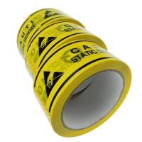 China ESD Antistatic PVC Floor Marking Tape 48mm x 33m Yellow Black Warning for sale