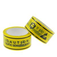 China ESD Antistatic PVC Floor Marking Tape 48mm x 33m Yellow Black Warning for sale