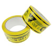 China ESD Antistatic PVC Floor Marking Tape 48mm x 33m Yellow Black Warning for sale