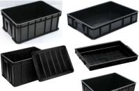 China PP Plastic 1.5KG 10e9 Ohms Antistatic Circulation ESD Tray for sale