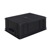 China ESD Conductive Circulation Box 615x430x120mm Antistatic PCB Storage Container 10^3-10^5 Ohm for sale