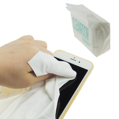 China Anti Static ESD Cleanroom Wiper 140gsm 100% Polyester Double Knit 9x9 Inch for sale