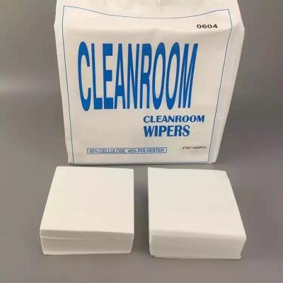 China 100% Polyester Class 100 Cleanroom Wiper 9x9 Inch Laser Sealed Edge 120gsm for sale