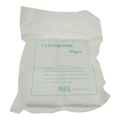 China 100% Polyester Cleanroom Wiper 9x9 Inch Class 100 Laser Sealed Edge for sale