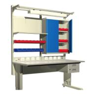 China ESD Industrial Workbench with LED Light 1500x750mm Adjustable Height Anti Static Worktable for sale