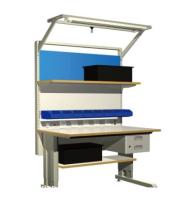 China ESD Antistatic Workbench with 28W LED Light 1500x750mm Adjustable Height for sale