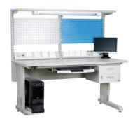China ESD Antistatic Workbench with 28W LED Light 1500x750mm Adjustable Height for sale