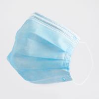 China Disposable Medical Face Mask 4 Fold Earloop 3 Ply BFE 99% 17.5x9.5cm CE FDA for sale
