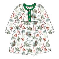 China Baby Girl Christmas Dress Long Sleeve Infant Winter Clothes 100% Cotton 0-24M for sale