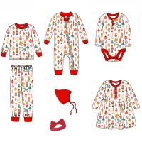 China Customized 100% Cotton Baby Romper Christmas Jumpsuit 7pcs Set for Infants for sale