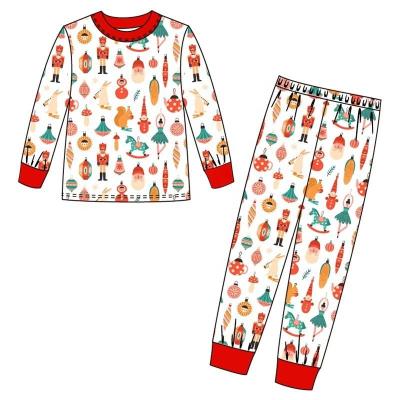 China Baby Christmas Pajamas Set Newborn Toddlers Onesie 100% Cotton Custom Size for sale