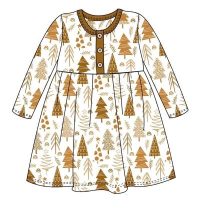China Baby Infant Bodysuit Romper Christmas Tree Print 7pcs Sets 100% Cotton 0-24M for sale