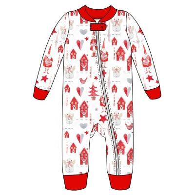 China Christmas Baby Romper Bodysuit 100% Cotton Cute Infant Clothes Custom Size for sale