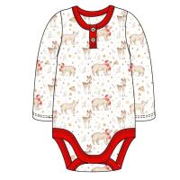 China Custom Newborn Toddler Christmas Bodysuit 100% Cotton Long Sleeve Jumpsuit Baby Romper for sale