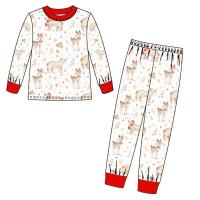 China 100% Cotton Baby Christmas Romper Set Short Sleeve Long Pant Custom Size Newborn Infant Outfit for sale