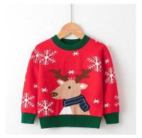 China 100% Cotton Kids Christmas Sweater Pullover Toddler Boys Girls Knitted Top Custom Size for sale