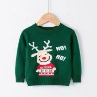 China Wholesale Winter Boys Pullover Elk Snowflake Christmas Sweater 100% Cotton Kids Custom Size for sale