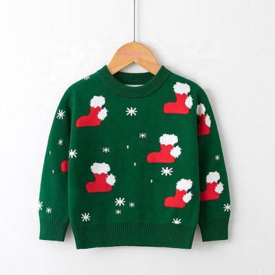 China 100% Cotton Kids Christmas Pullover Sweater Elk Design Custom Size 200pcs MOQ for sale