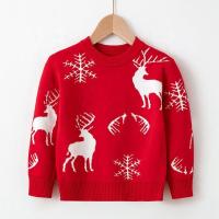 China Kids Cotton Knitwear Pullover Christmas Sweater Winter Warm Custom Size 100 Cotton for sale