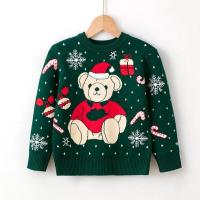 China Winter Christmas Baby Knitted Sweater 100% Cotton Kids Jumper Warm Pullover Custom Size for sale