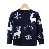 China 100% Cotton Kids Christmas Sweater Pullover Custom Size Warm Knitwear for Children Girls Boys for sale
