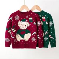 China Christmas Baby Knitted Sweater Pullover 100% Cotton Kids Winter Jumper Custom Size for sale