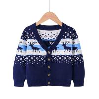 China Custom Kids Christmas Knit Sweater Round Neck 100% Cotton for Girls Boys for sale