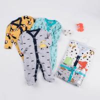 China 100% Cotton Baby Bodysuits 3pcs Set Long Sleeve Rompers for 0-2 Years Boys Girls for sale