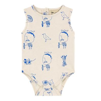 China Organic Cotton Baby Girls Rompers Printed Series Sets 0-24M Custom Color for sale
