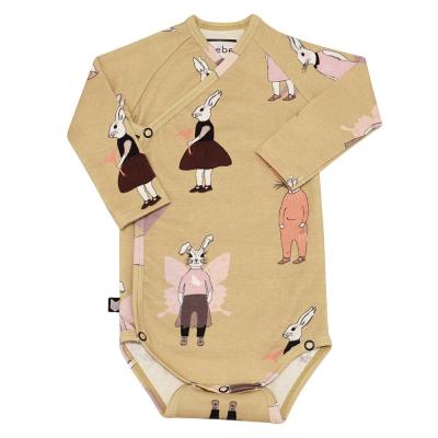 China Organic Cotton Baby Romper Long Sleeve Bodysuit 0-24M Unisex Jumpsuit for sale