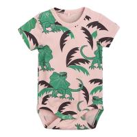 China 100% Cotton Baby Rompers Summer Jumpsuits Wholesale 0-24M Unisex Button Bodysuit for sale