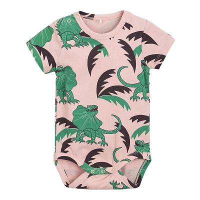 China 100% Cotton Baby Rompers Summer Jumpsuits Wholesale 0-24M Unisex Button Bodysuit for sale