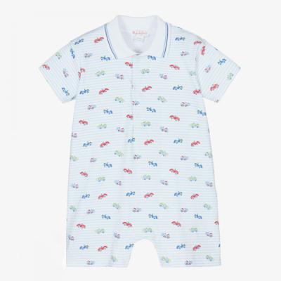 China 100% Cotton Baby Romper Polo Collar Bodysuit Custom Printed Newborn Boys Summer Clothes 0-24M for sale