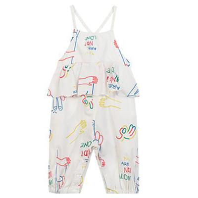 China Wholesale 100% Cotton Baby Bodysuit Ruffle Romper for Girls 0-24 Months Custom Colors for sale