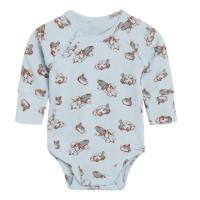 China 100% Cotton Organic Baby Romper Unisex Long Sleeve Bodysuit 0-24M Custom Print for sale
