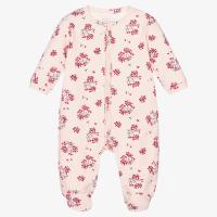 China Custom 100% Cotton Baby Romper Footie Pajamas Newborn 0-24M Unisex Bodysuit for sale