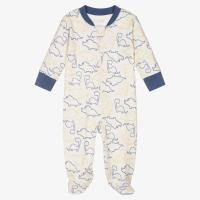 China Organic Bamboo Baby Sleep Romper Newborn Reverse Zipper Jumpsuit Toddler Zip Onesie 0-24 Months for sale