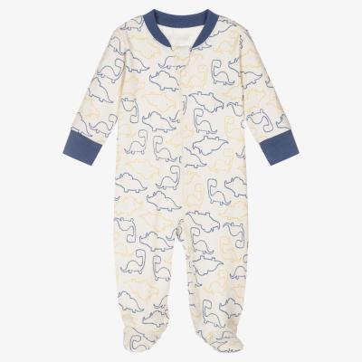 China Organic Bamboo Baby Sleep Romper Newborn Reverse Zipper Jumpsuit Toddler Zip Onesie 0-24 Months for sale