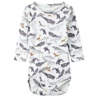 China Cotton Fish Print Long Sleeve Baby Romper Jumpsuit New Design Infant Clothing for sale