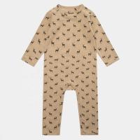 China 100% Cotton Long Sleeve Baby Rompers Newborn Button Closure Sizes 0-24M for sale