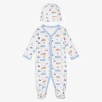 China 100% Cotton Baby Romper with Hat 2pcs Set Long Sleeve Printed Infant Jumpsuit 0-24M for sale