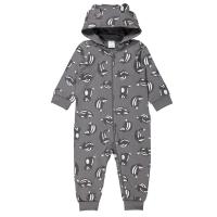 China Baby Boys Long Sleeve Hooded Knitted Romper 100% Cotton 0-24M Custom Color for sale