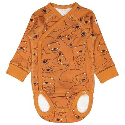 China Organic Cotton Baby Romper Long Sleeve Bodysuit for Boys Girls 0-24M for sale