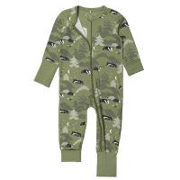 China Wholesale Long Sleeves Baby Romper Custom Bamboo Cotton Baby Pajamas 0-24M for sale