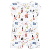 China 100% Cotton Baby Rompers Summer Short Sleeve Plain Printed Infant Jumpsuits 0-24M for sale