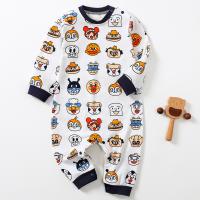China Custom Printed Baby Boy Bodysuit 100% Cotton Baby Clothing Sizes 0-24 Months for sale